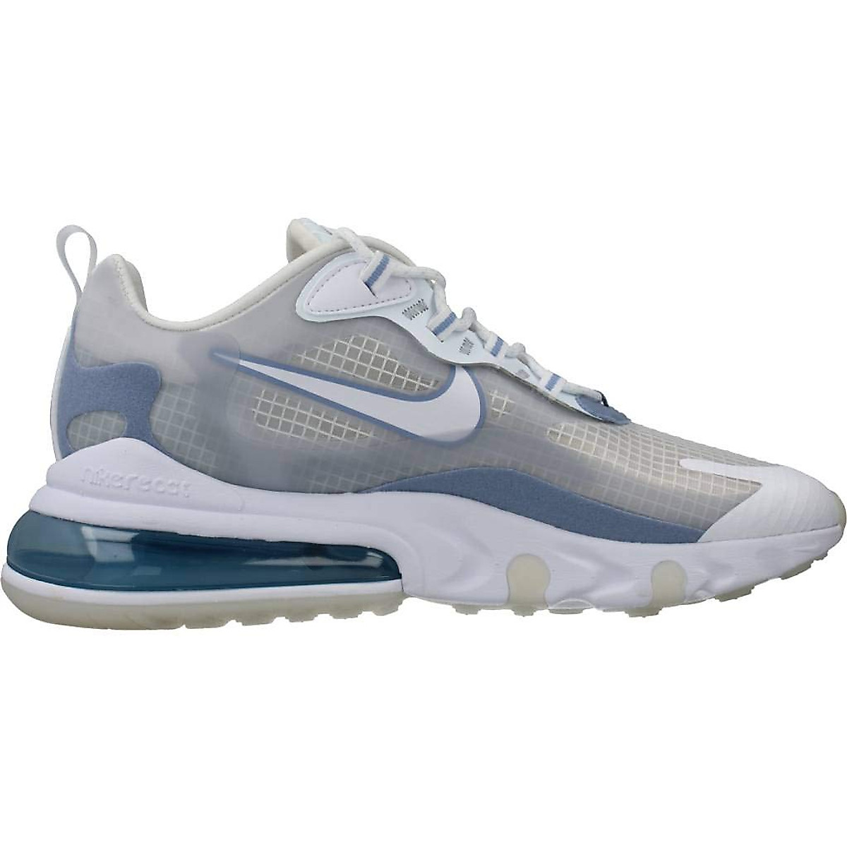 Nike Air Max 270 React Mens Running Trainers CT1265 Sneakers Shoes (UK 11 US 12 EU 46, White Pure Platinum 100)