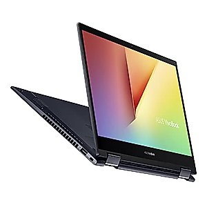 ASUS VivoBook Flip 14 Thin and Light 2-in-1 Laptop, 14” FHD Touch Display, AMD Ryzen 7 5700U, 8GB RAM, 512GB SSD, Stylus, Windows 10 Home, Fingerprint Reader, Bespoke Black, TM420UA-DS71T