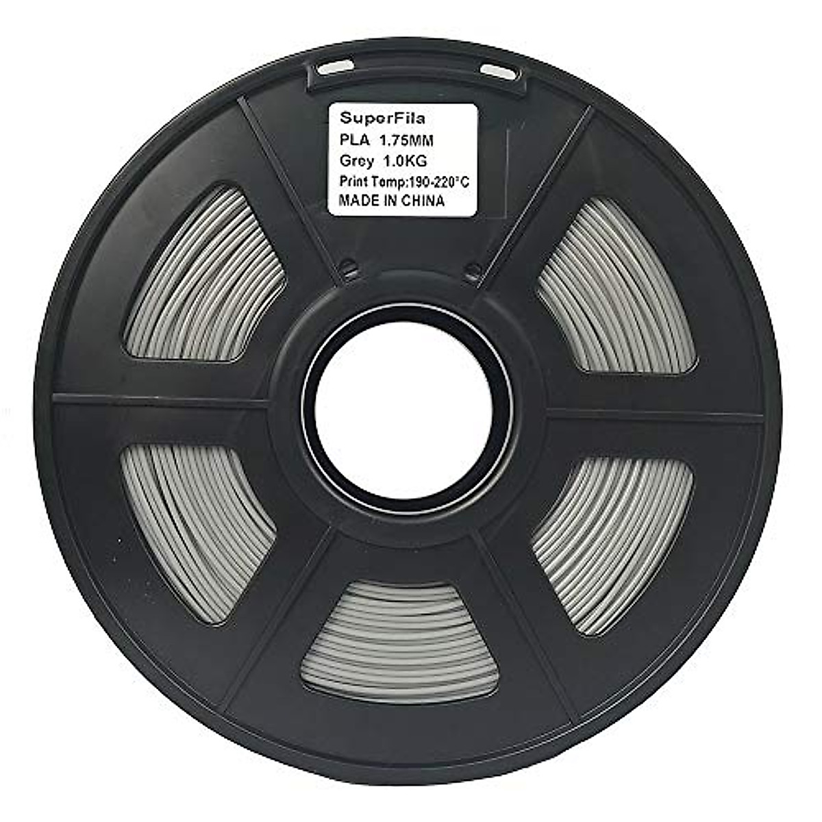 Superfila PLA 3D Printer Filament for Ender 3 V2/Ender 3 Pro/Ender 3 Max/CR-10 V3/Ender 5 Pro, Dimensional Accuracy +/- 0.03 mm, 1 kg Spool, 1.75 mm, Grey