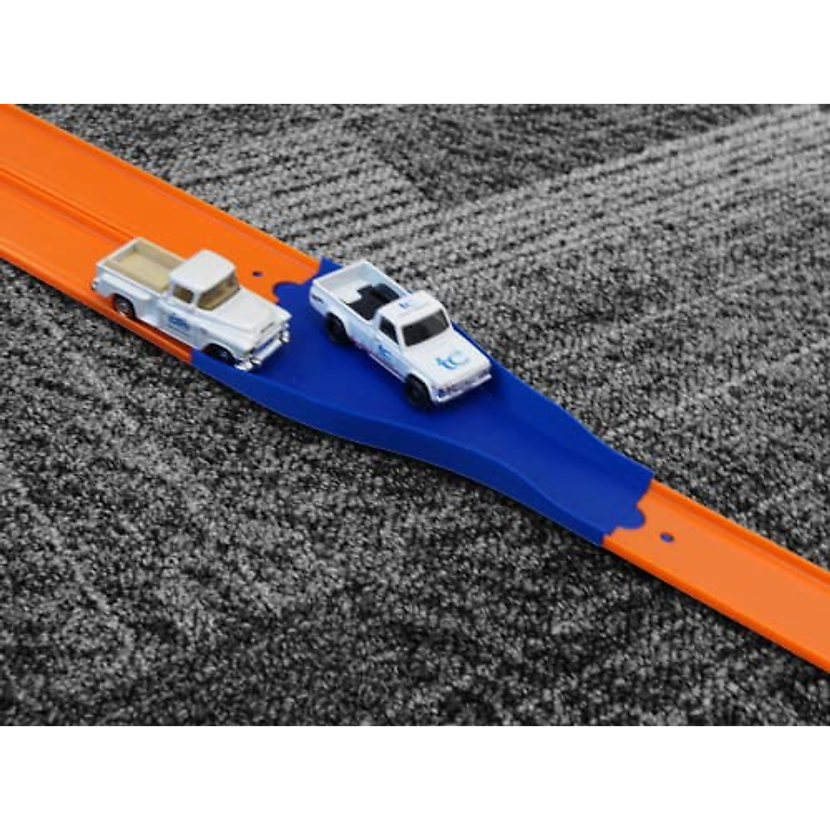 Hot Wheels Compatible Track Add-On Pack - Eco-Friendly PLA Plastic, Versatile Track Layout Pieces (Blue)