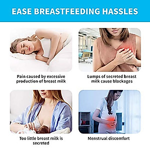 Breast Therapy Ice Pack, Breastfeeding Gel Pad, Nursing Pain Relief for Mastitis, Nipple Pain Relief Breastfeeding, plugged ducts, Lactation Pain, Engorgement and Mastitis (Purple)