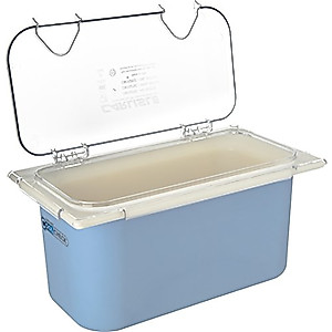 Carlisle FoodService Products CM10279Z07 Coldmaster EZ Access Lid with Notch, 1/3 Size, 0.9" Height, 13" Width, 7" Length, Polycarbonate (PC), Clear (Pack of 2)