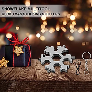 19-In-1 Snowflake Multitool, Stocking Stuffers for Men, Christmas Gifts for Men Women,Tools for Men,Cool & Unique Birthday Gifts for Dad Husband Boyfriend, Gadget Mens Gifts Ideas,Snowflake Multi Tool