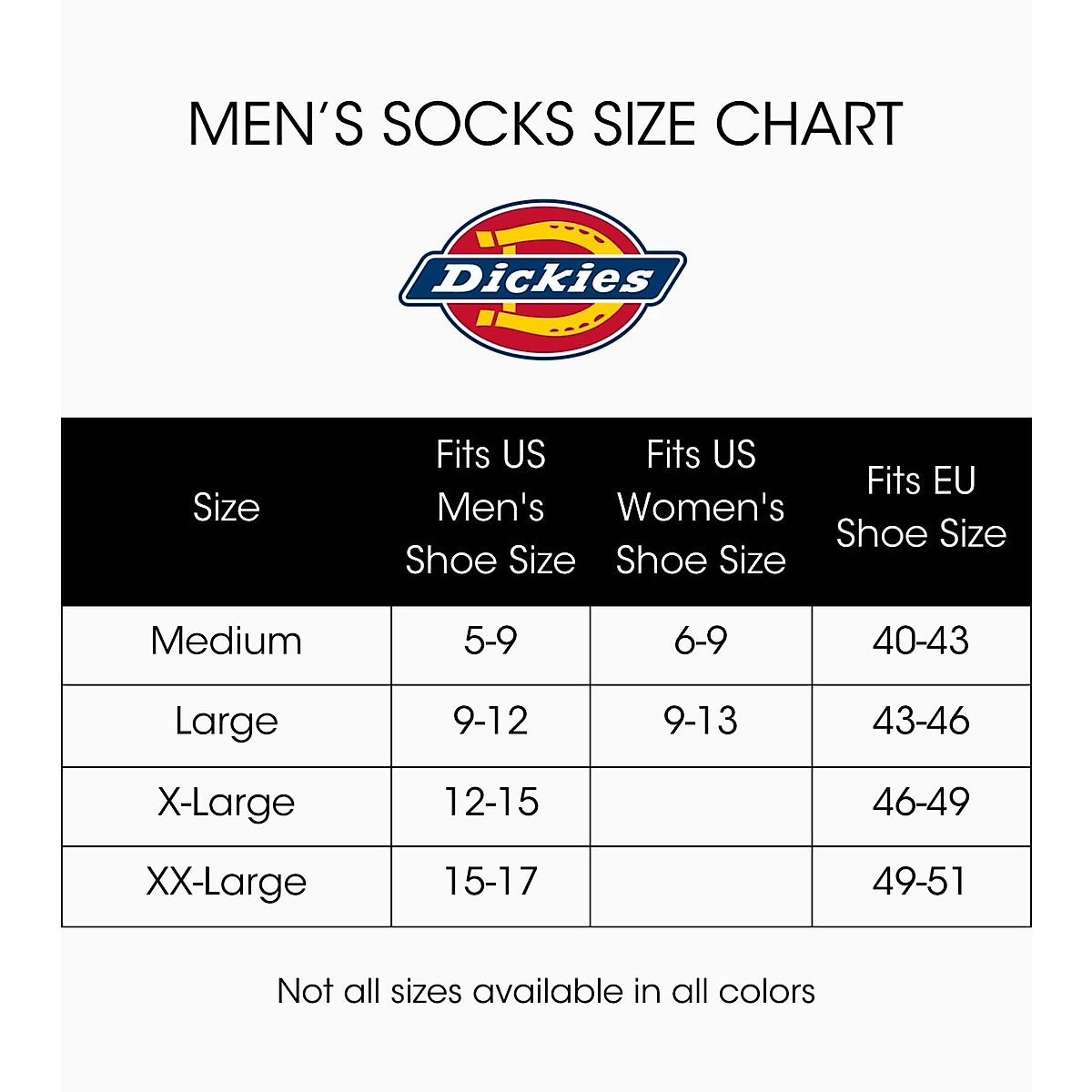 Dickies Men's Dri-Tech Original Moisture Control Crew Socks, Available in M-XXL (6, 18, White (12 Pairs), Large