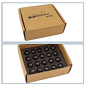 GAsupply Black Lug Nuts, 1/2-20 Closed End Bulge Acorn Lug Nuts 3/4 inch 19mm Hex 1.38 inch Tall 60 Degree Conical Seat