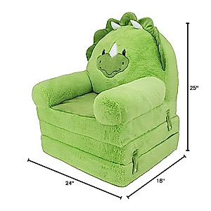 Soft Landing - Elite Seats - Premium Character Sofa Seat & Transformable Fold-Out Lounger with Carrying Handle – Dino