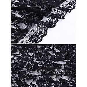 2 Pieces Floral Lace Veils Head Covering Latin Mass Mantilla Veils Short Scarf for Bridal Women (Simple Style,Medium)