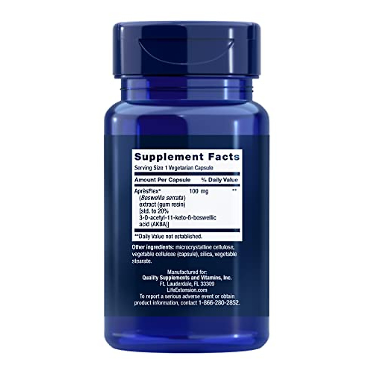 Life Extension 5-LOX Inhibitor with AprèsFlex - Joint Health Support - Gluten-Free, Non-GMO - 100 mg, 60 Vegetarian Capsules