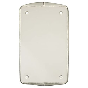 Calvin Klein Ashley Barrel Satchel, Cherub White Multi Woven