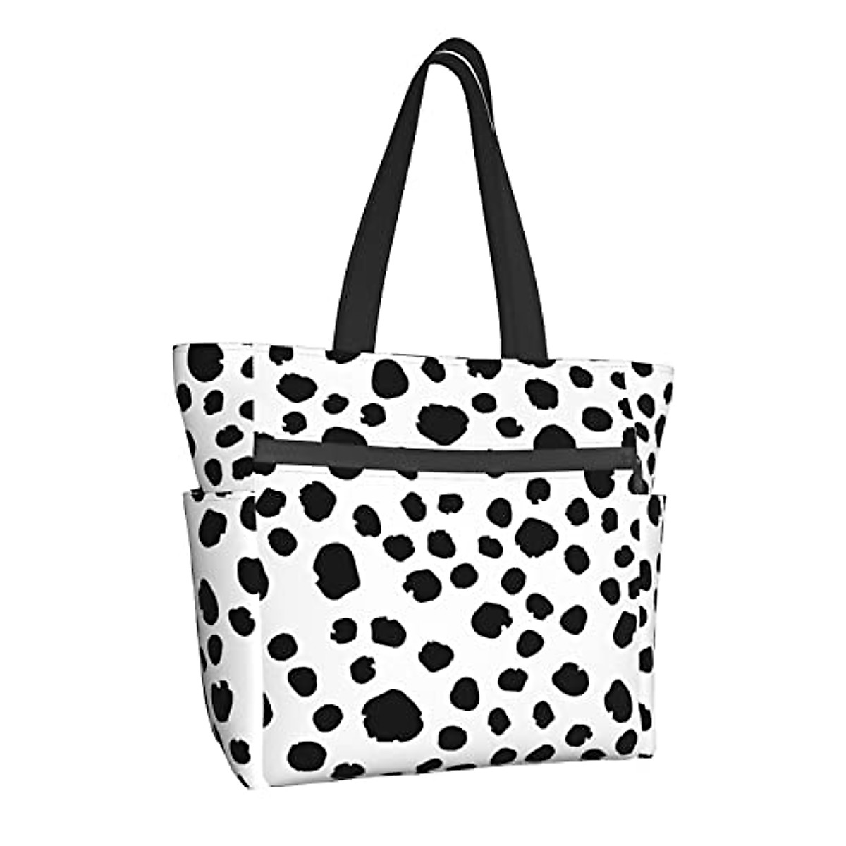 suzpngi Black Dot Casual Tote Bag Multi-functional Shoulder Bag for Gym Work Travel Shopping