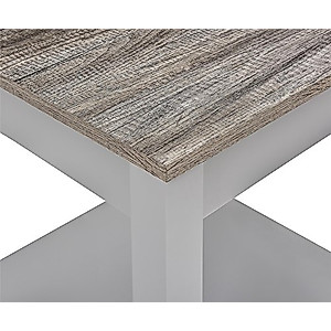 Ameriwood Home Carver Coffee Table, Gray & Home Carver TV Stand for TVs up to 60" Wide, Gray