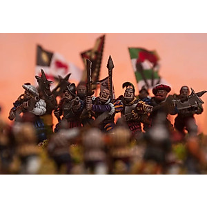 Death Fields/Classic Fantasy: Landsknecht Ogres (9 Multi Part Hard Plastic 28mm Figures) Made in The USA