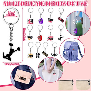 Sureio 48 Pcs Cheerleader Gifts Kit Cheer Stuff Bulk for Team, 24 Pcs Keychain and 24 Pcs Cheer Charms Bracelets Cheerleading Accessories Party Favors for Women Girls Teammates