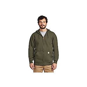 CarharttmensLoose Fit Midweight Full-Zip SweatshirtMossLarge