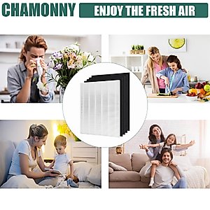 CHAMONNY D360 True HEPA Replacement Filter D3, Compatible with Winix D360 Air Purifier, Compare to Winix D3 Filter, Item Number 1712-0101-02,1 H13 True HEPA Filters + 4 Activated Carbon Pre-Filters