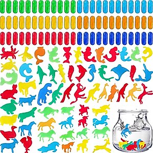 Chivao 72 Pieces Capsules Creatures Assorted Water Animals Plastic Novelty and Amusements for Party Favor, Farm, Sea, Unicorns, Dinosaurs, Forest, Home with 12 Capsules Each