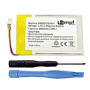 MPF Products 800mAh A98927554931, A98941654402, A-1732-035-A Battery Replacement Compatible with Sony PRS-600, PRS-600/RC, PRS-600/BC Touch Edition Digital Portable E-Book Reader w/Installation Tools