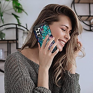 Hocase for Galaxy S23 Plus Case, Shockproof Heavy Duty Protection Soft Silicone Rubber Bumper+Hard Plastic Hybrid Protective Case for Samsung Galaxy S23 Plus (6.6") 2023 - Mandala in Galaxy