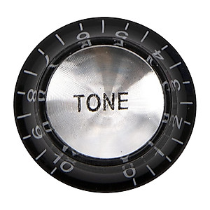 Yootones 6Pcs Speed Control Knobs Plastic Top Hat Style Knobs Compatible with Les Paul Electric Guitar Replacement (Black)