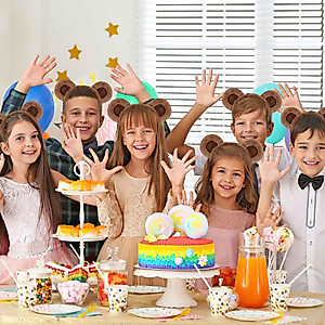 pagreberya Costume Headband, Animal/Birthday Theme, Bear and Monkey Ears Headband Fabric, Hand Wash Only, SPTA134, One Size Fits All, children, adults, partygoers