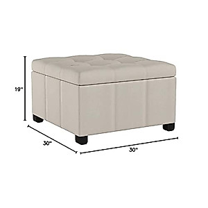 Christopher Knight Home Richmond KD Fabric Storage Ottoman, Beige