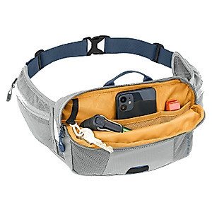 EVOC Hip Pouch 1 Waist Bag Bum Bag for Bike Tours and Trails, 1 L Capacity, Air Pad System for Optimal, 2 Waist Belt Pockets, 2 Additional Compartments, Stone, Stone, Backpack