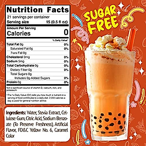 Sugar Free Thai Tea Mix Zero Calories (11.3 Fl Oz) Keto friendly Thai ice tea mix easy to make. Ready to drink mix in minutes. Make 21 cups.