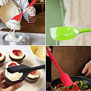 16 Pieces Silicone Spatula, 8.3 inch Small Spatulas Heat-Resistant Non-stick with Stainless Steel Core For Cake Cream Cooking Gadget