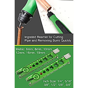 Super Stars Flaring Tool Kit 1/4" - 3/4" Tubing Pipe Flare Tool HVAC 45° Eccentric Type Flare Tool with Pipe Cutter for Copper/Aluminum/Stainless Steel Pipes(5 in 1 Kit)