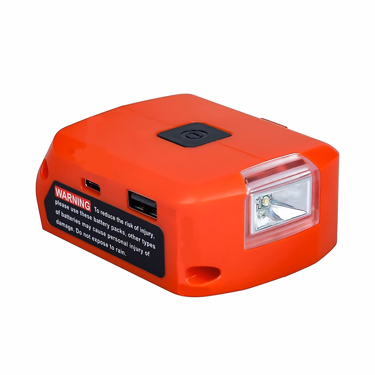 Battery Adapter for Milwaukee 18v Battery USB Charger & 12v DC Port & Work Light - Power Source Supply for Milwaukee Lithium-ion Battery (Tool ONLY)