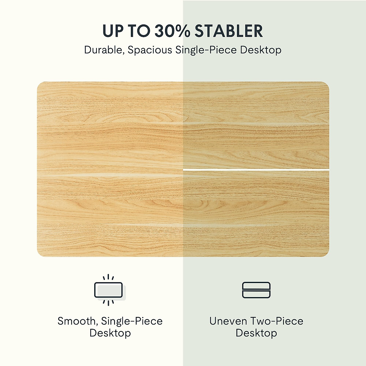 FLEXISPOT Electric Standing Desk Whole Piece 55 x 28 Inch Desktop Adjustable Height Desk Home Office Computer Workstation Sit Stand up Desk (White Frame + 55" Maple Top, 2 Packages)