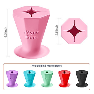 iVyne Gem - Suctioned Vinyl Weeding Scrap Collector and Holder for Weeding Tools for Vinyl (Pink)