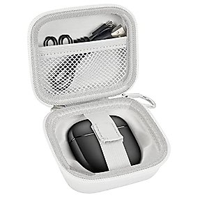 Earbud Case Compatible with Bose QuietComfort Earbuds II/for AirPods, Wireless, Bluetooth, Noise Cancelling in-Ear Headphones Cover Holder Storage Fits for USB Cable, Earplugs (Box Only) (White)