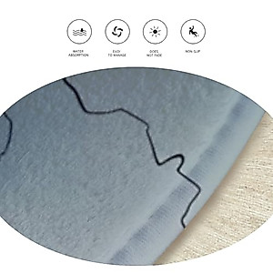 Printed rug, mid-century modern aesthetic 3D optical illusion rug, perforated animal dinosaur design rug, non-slip decorative floor mat for kids room, bathroom, living room, playroom 23.5Inches