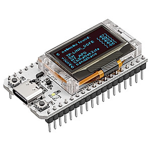 MakerFocus ESP32 OLED WiFi Kit V3 Integrated WiFi Bluetooth 2.4GHz PCB Antenna CP2102 Development Board with 0.96-inch OLED Display for Arduino Intelligent Scenes