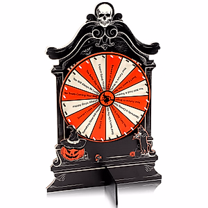 Poen Halloween Games for Adults Fortune Wheel Board Game Halloween Party Game Spinner Wheel Fortune Decor for Adults Carnival Party Game Casino Tabletop Supplies