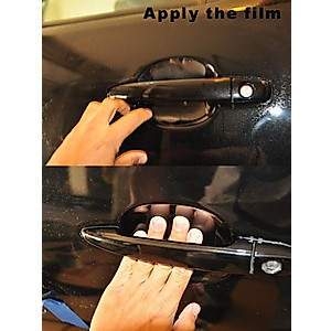 iJDMTOY 4pc Set Universal Fit Clear/Transparent Scratch Protection Films for Car Truck SUV Side Door Handle Cup