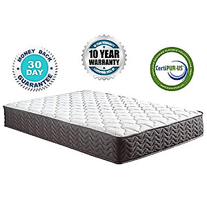 Swiss Ortho Sleep, Bamboo 12" Inch Certified Independently & Individually Wrapped Pocketed Encased Coil Pocket Spring Contour Mattress - Queen, Plush
