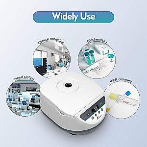 Benchtop Centrifuge Machine for PRP Digital Lab Centrifugadora de Plasma 2ml/5ml/ 10ml /15mlx8 Capacity,500-5000rpm|3074xg w/Timer