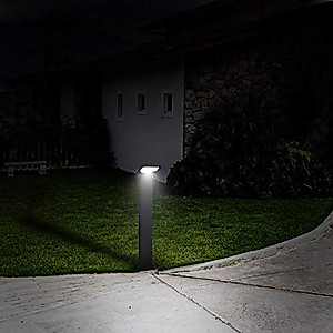 Inowel Light Outdoor Pathway LED Lights Modern European Design Garden Lights Adjustable Landscape Lighting Decorative Bollard Lamp IP54 Waterproof Grey Aluminum for Walkway Patio Lawn 10W 700Lm 3000K