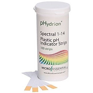 pHydrion 9600 Plastic pH Indicator Strips, 6.5 to 13.0, flip top Vial Packaging