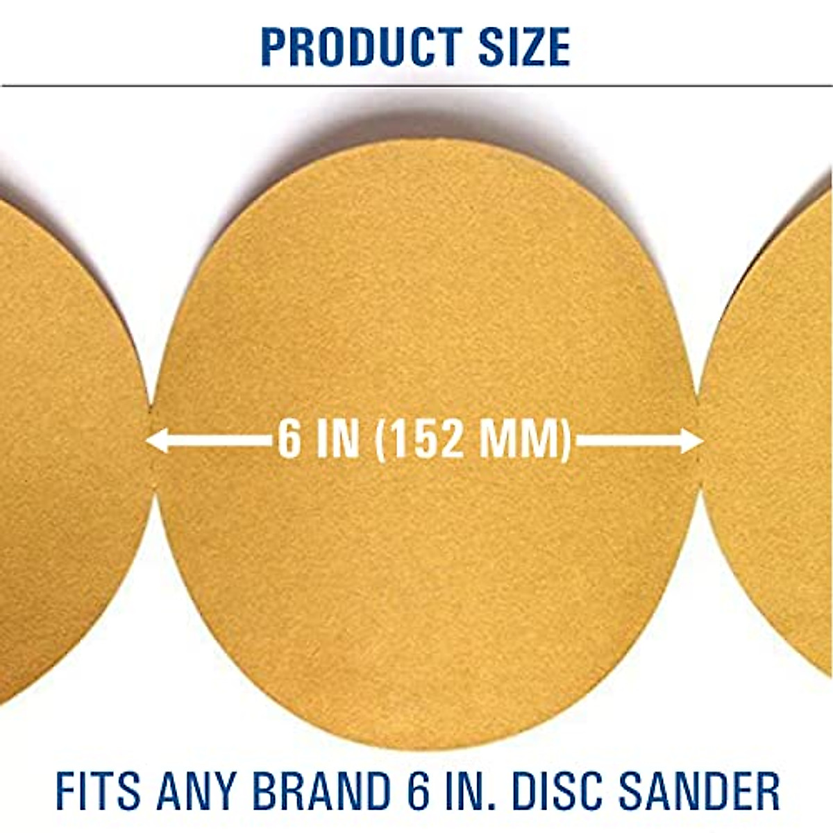 6" PSA Adhesive Sanding Disc Link Roll - Sandpaper Disk Roll (50 Pack, 40 Grit)