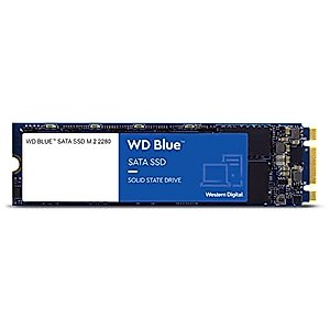 Western Digital 1TB WD Blue 3D NAND Internal PC SSD - SATA III 6 Gb/s, M.2 2280, Up to 560 MB/s - WDS100T2B0B