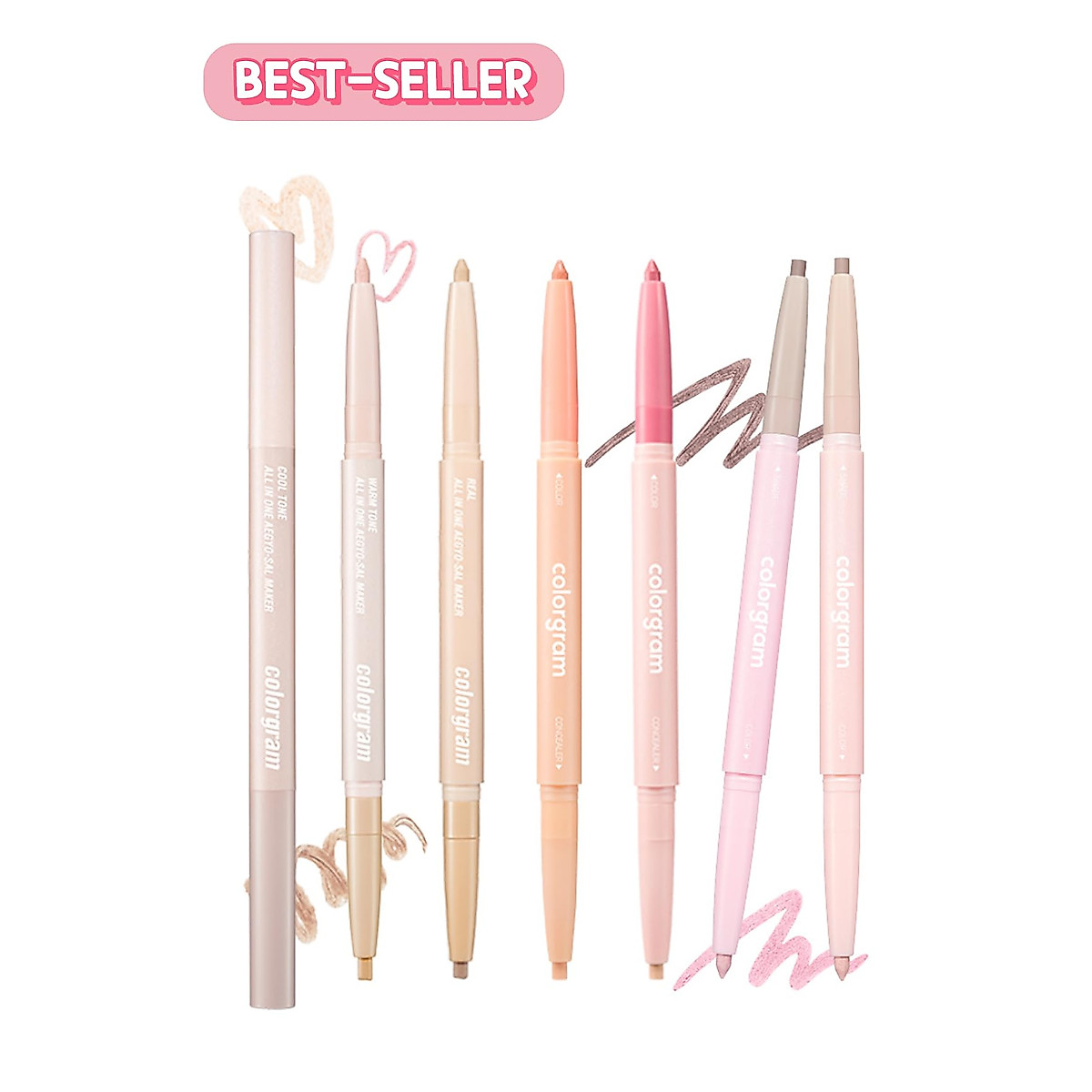 COLORGRAM Under Eye Highlighter Stick 03 Real Tone | Silky-smooth Long-lasting Highlighter & Contouring Stick for Smudge-proof Shining Daily Makeup