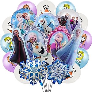 20Pcs Frozen Party Balloons Frozen Themed Birthday Party Foil Balloons Latex Balloons Frozen party Decoration