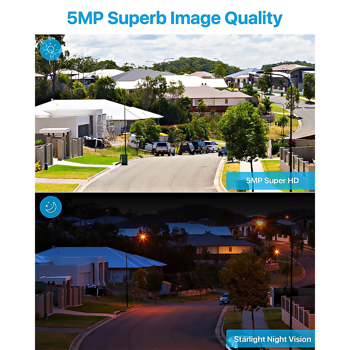 ZOSI 16CH 4K Spotlight Home PoE Security Camera System,H.265+ 16Channel 8MP NVR with 4TB HDD,10pcs 5MP Outdoor PoE IP Cameras,2 Way Audio,Night Vision,Person/Vehicle Detection,for 24-7 Recording