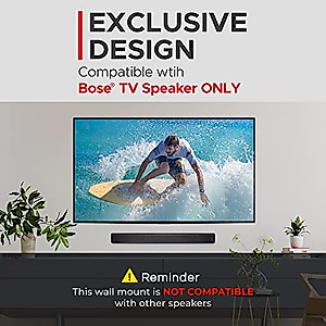 TV Speaker Wall Mount Kit Compatible with Bose TV Speaker Complete with All Mounting Hardware, Designed in The UK by Soundbass