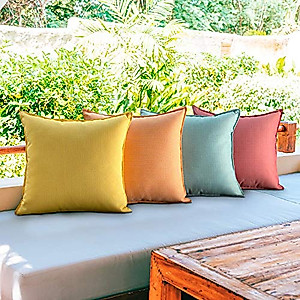 MIULEE 22x22 Outdoor Pillow Insert, Outdoor Pillows Water-Resistant Throw Pillow Inserts Hypoallergenic Premium Pillow Stuffer Sham Square for Patio Furniture Cushion Porch Swing Couch Sofa