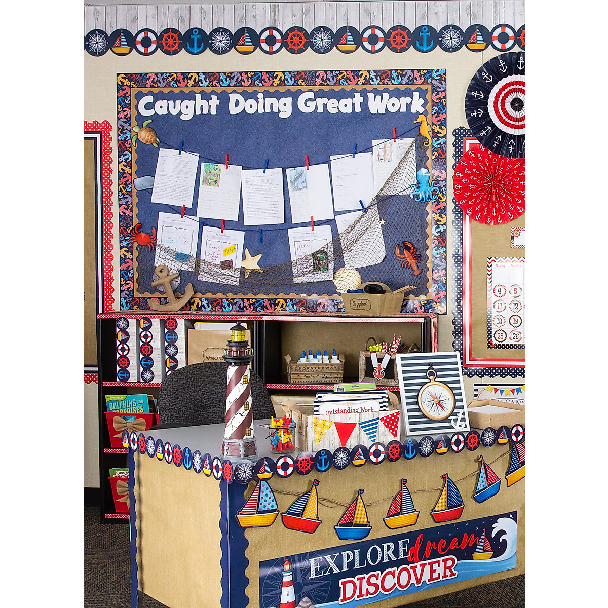 Teacher Created Resources Anchors Straight Border Trim (5476)
