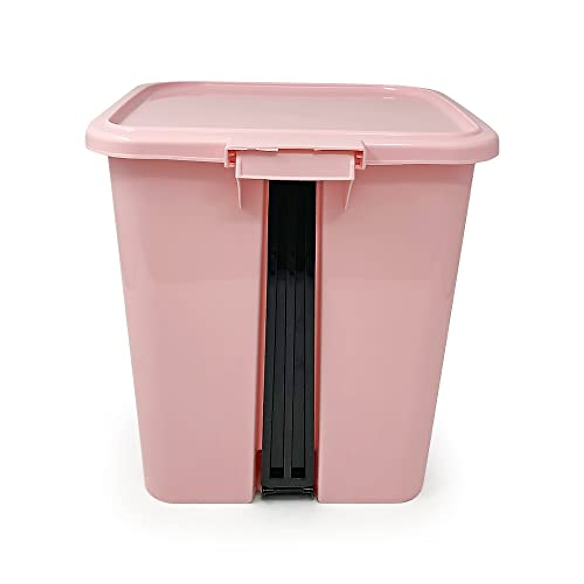 PLASTIFIC 7.5L Foot Pedal Bin Dustbin Rubbish Paper Waste Kitchen Office Plastic Bins (Pink with Black Removable Inner Bucket)…